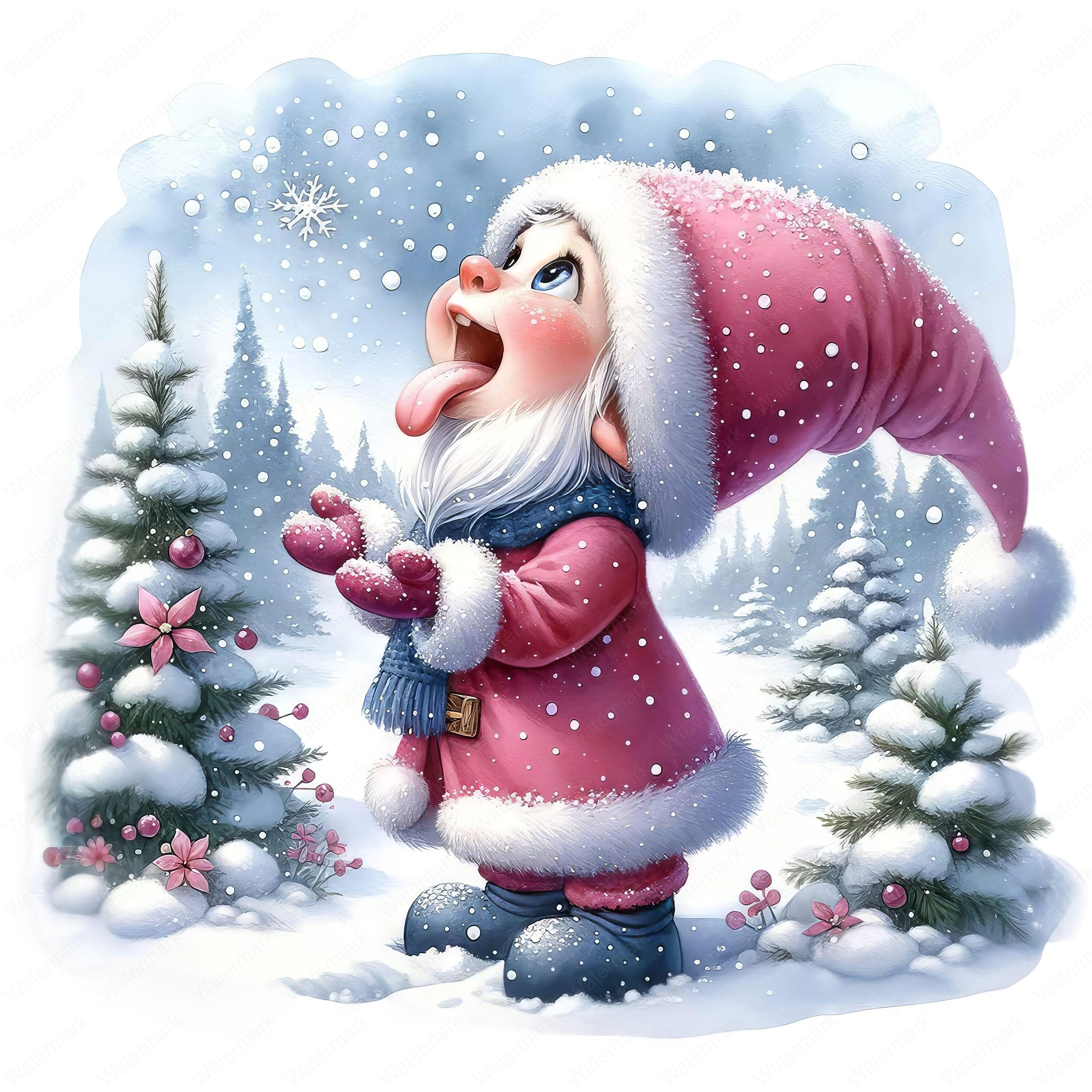 Christmas Gnome Clipart Bundle | Holiday Art, Commercial Use (digital ...