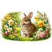 Spring Rabbit Clipart Charming Spring Rabbit Clipart Bundle 10 High ...