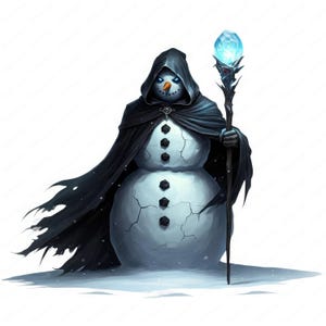 Gothic Snowman Clipart: Fantasy PNG Bundle (digital Download) - Etsy