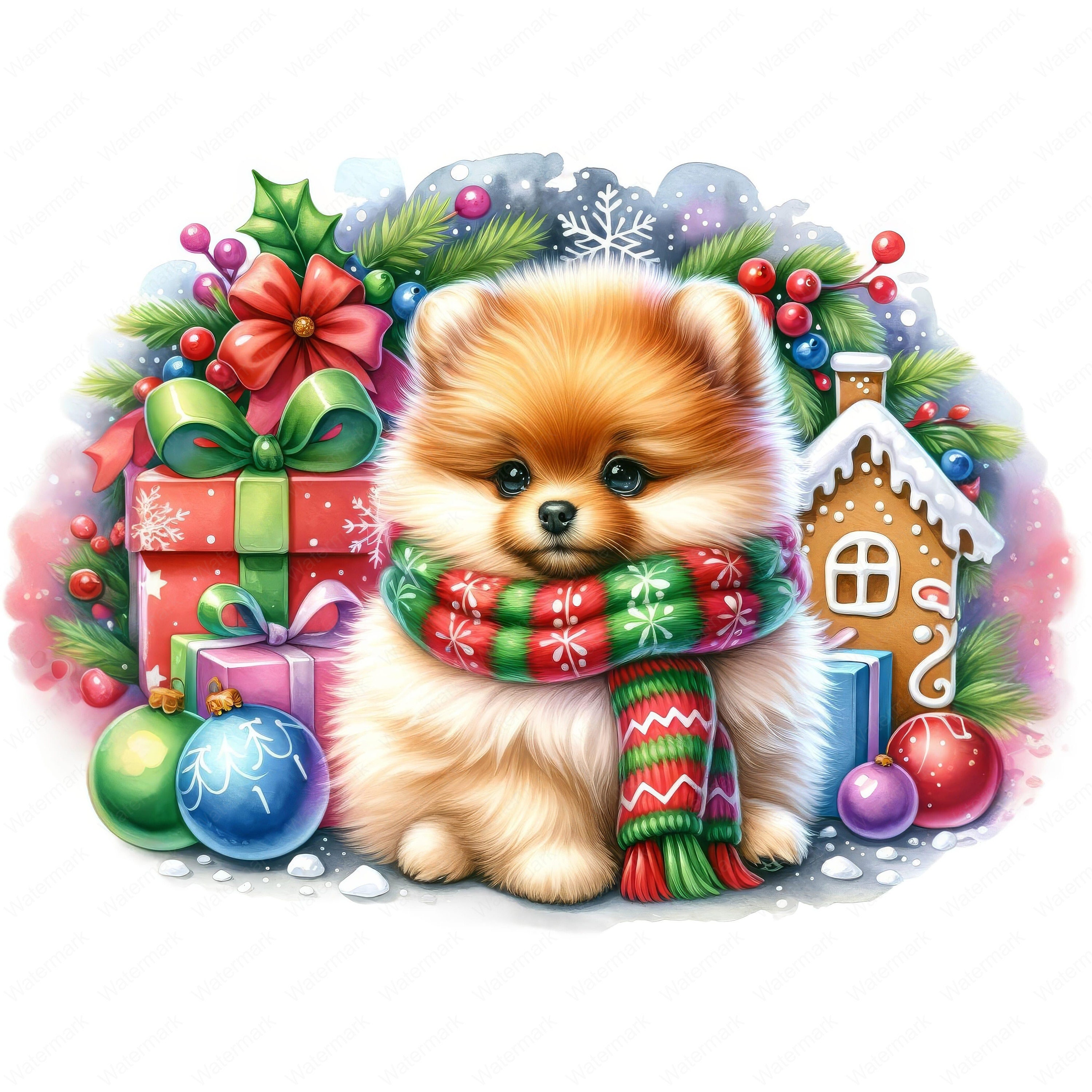 Christmas Dog Clipart: Festive Holiday Designs (digital Download) - Etsy
