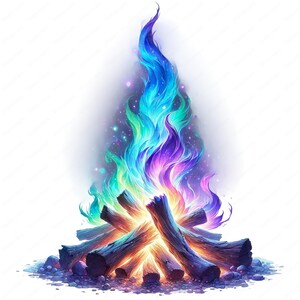 Magic Campfire Clipart | Enchanting Magic Campfire Clipart Bundle | 10 ...