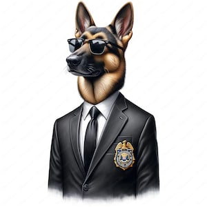 FBI Dog Clipart Bundle: Detective Art Printables (digital Download) - Etsy