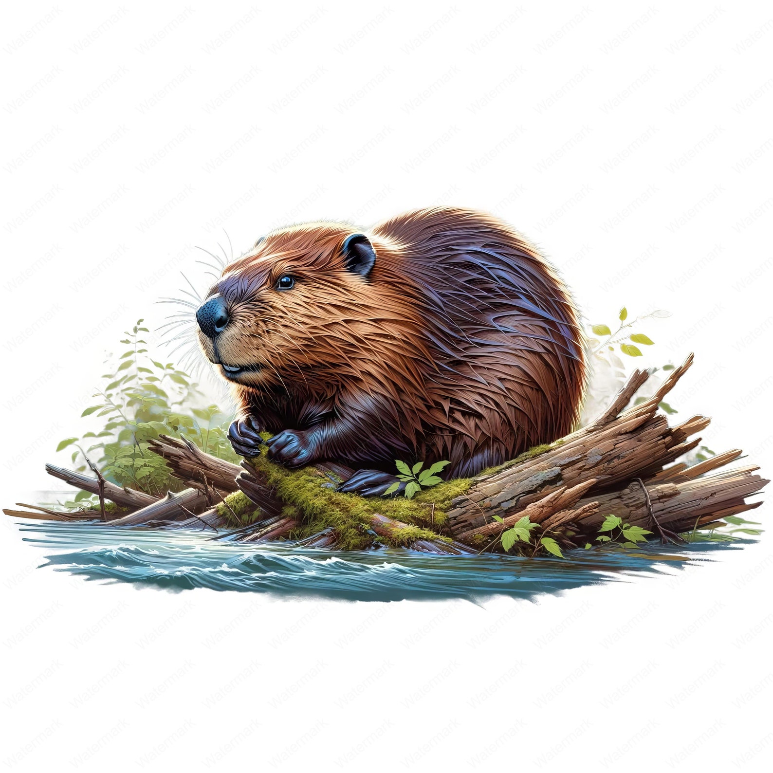 Beaver Clipart Bundle: Adorable Woodland Creature Art (digital Download ...
