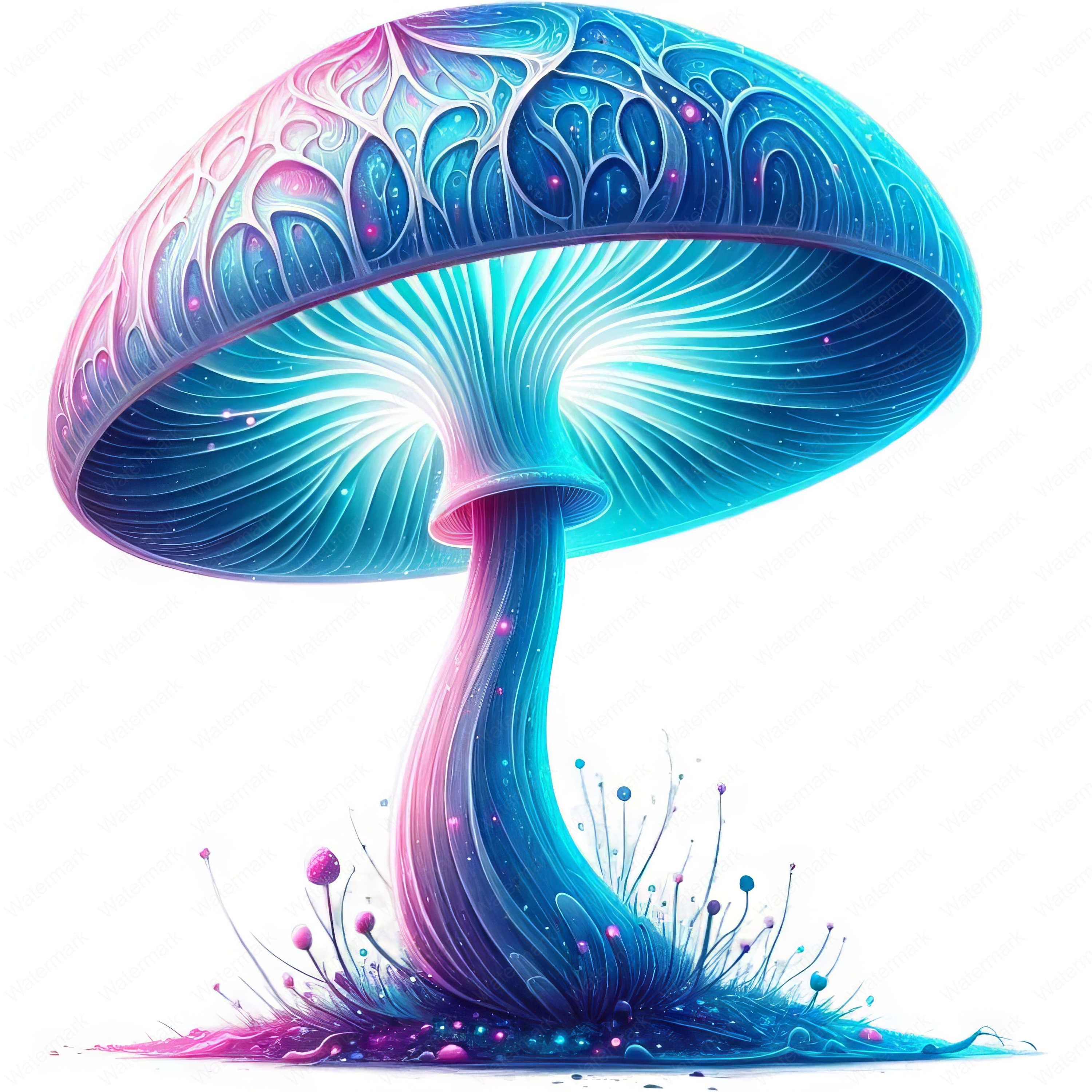 Mystical Mushroom Clipart Bundle: Fantasy Art Printables (digital ...
