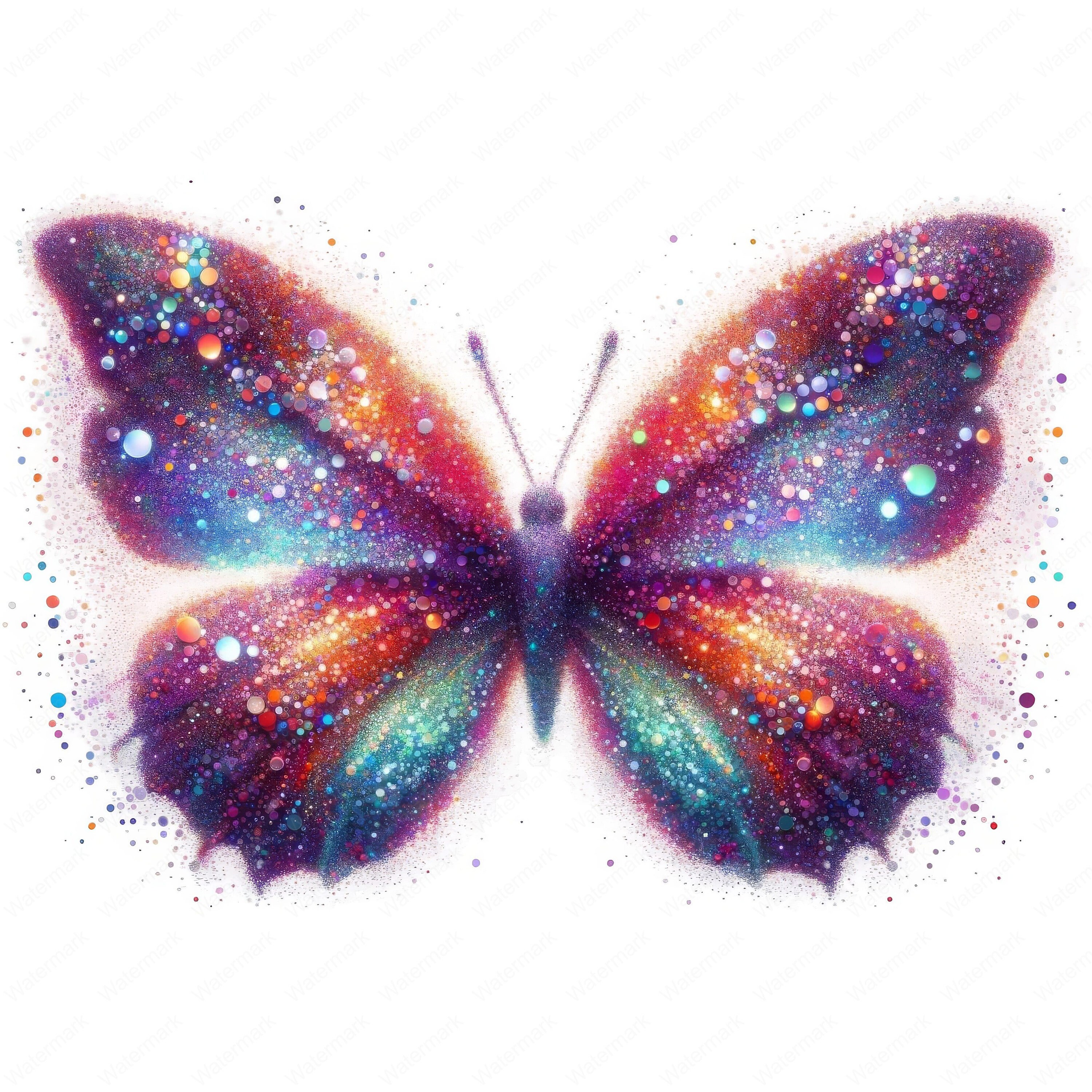 Ethereal Quantum Butterfly Clipart: Cosmic Art Designs (digital ...