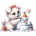 Christmas Dog Clipart Bundle: Festive Holiday Designs (digital Prints ...