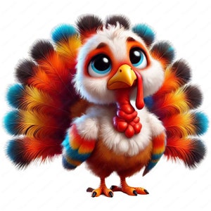 Thanksgiving Turkey Clipart | Cute Thanksgiving Turkey Clipart Bundle ...