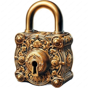 Victorian Lock Clipart | Antique Victorian Lock Clipart Bundle | 10 ...