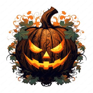 Spooky Pumpkin Clipart 10 High-quality PNG Halloween Vibes Autumn Decor ...