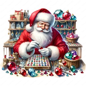 Festive Santa Clipart Bundle | 10 Christmas Art Designs (commercial Use ...