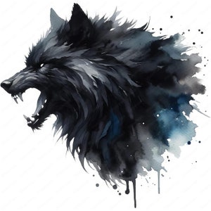 Enraged Wolf Clipart | 10 High-quality Designs | Wildlife Art | Furious ...