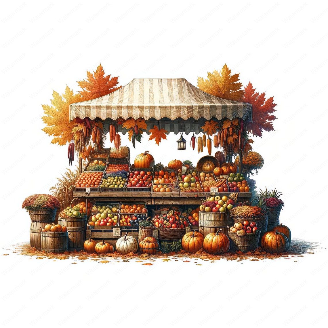 Fall Market Stall Clipart: Autumn Fair Designs (digital Download) - Etsy