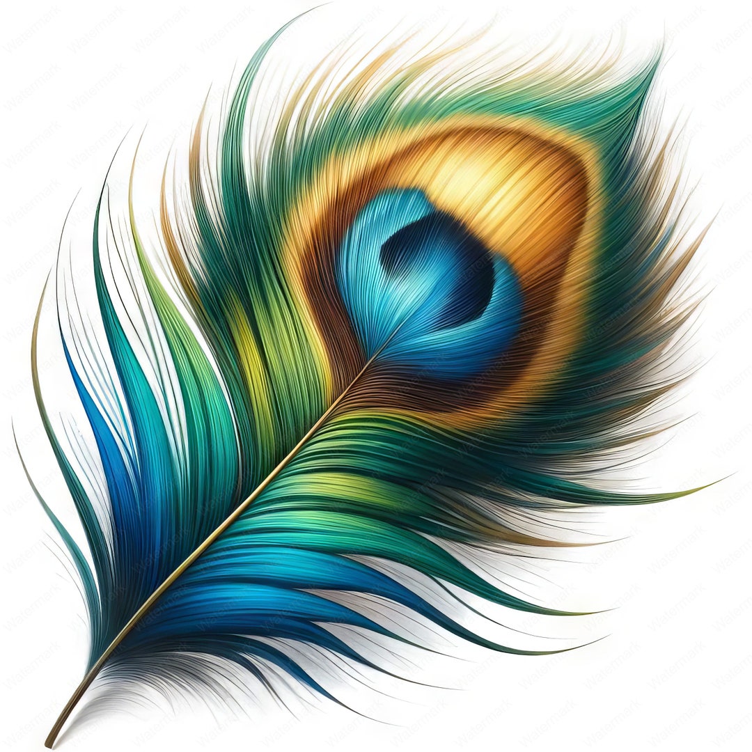Peacock Feather Clipart | Vibrant Peacock Feather Clipart Bundle | 10 ...