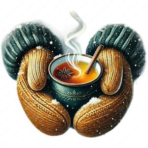 Winter Hot Drinks Clipart | Cozy Winter Hot Drinks Clipart Bundle | 10 ...