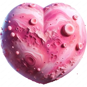 Pink Heart Planet Clipart | Outer Space Themed Clipart Bundle | 10 High ...