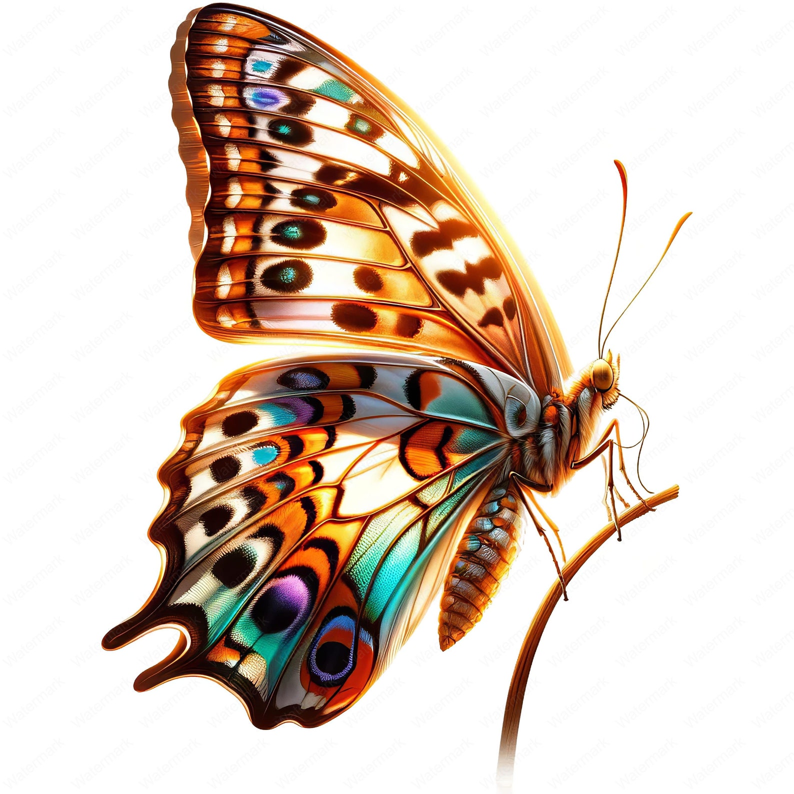 Vivid Butterfly Clipart Bundle | High-quality Insect Art (digital ...