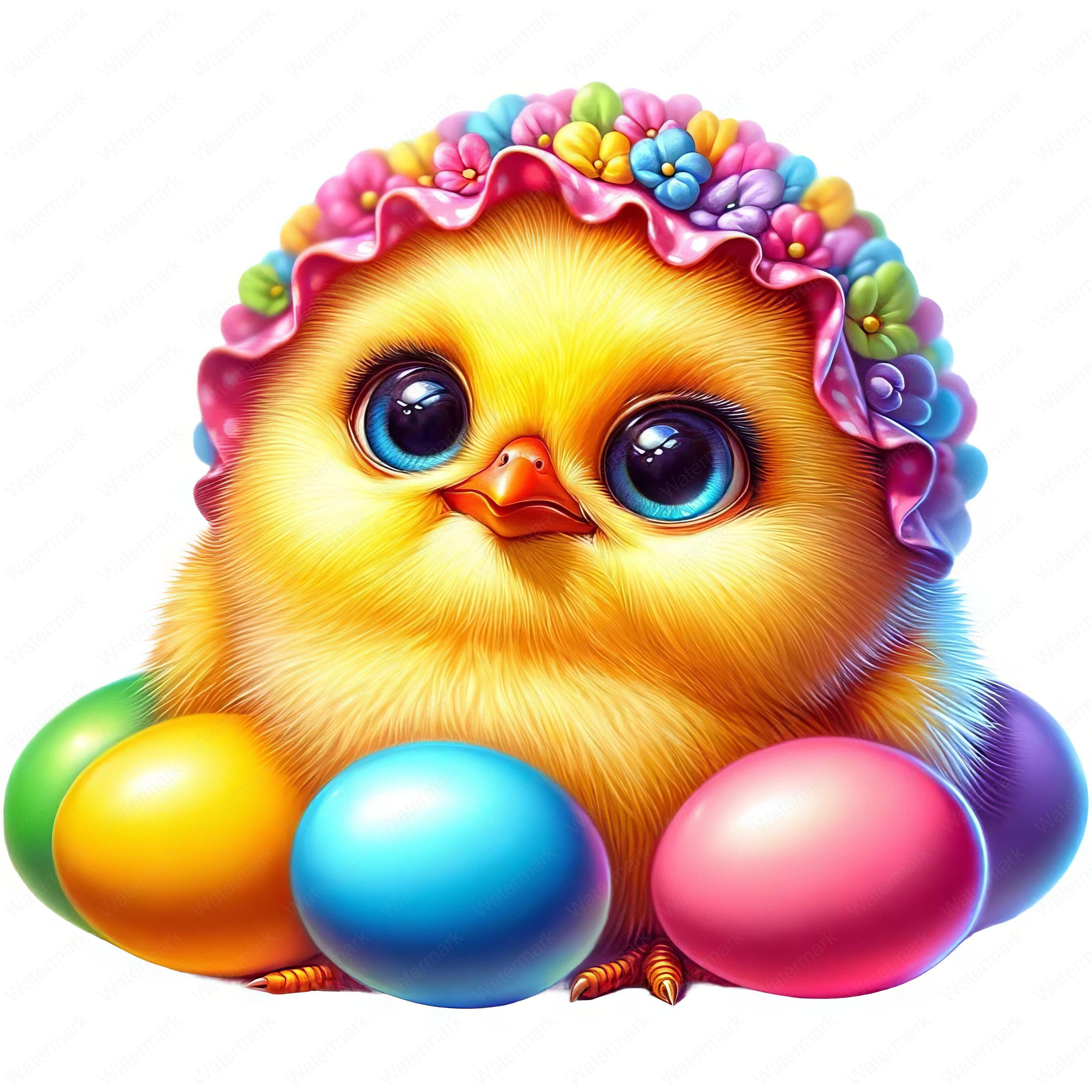 Funny Easter Chick Clipart Bundle | High-quality Designs (digital ...