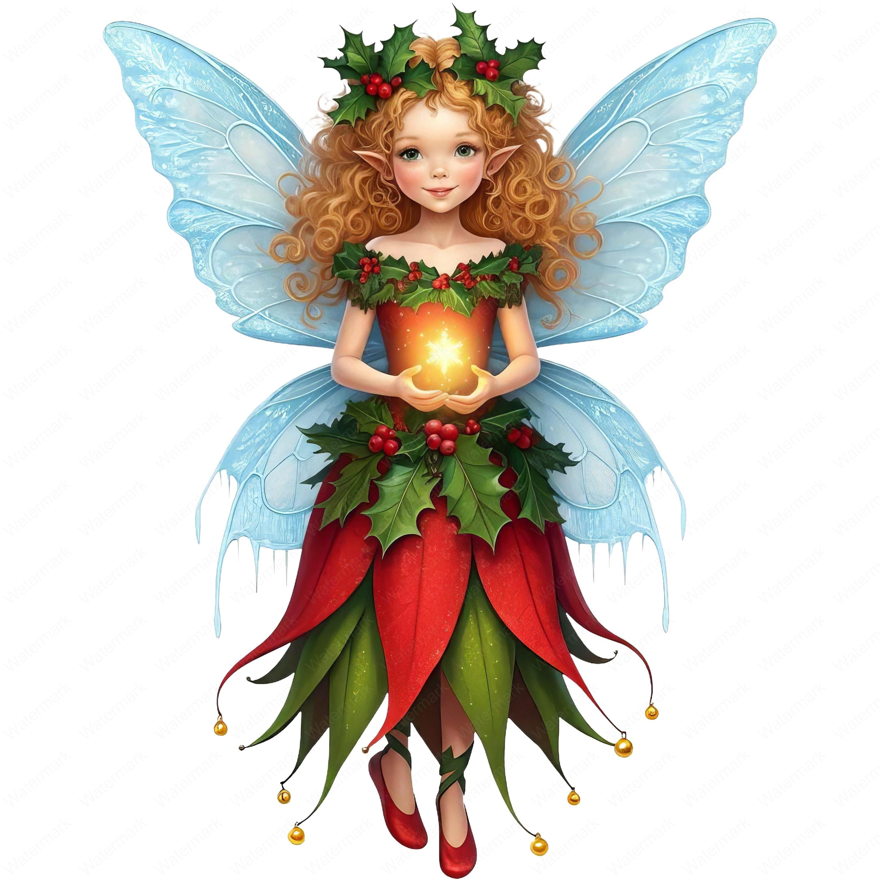 Christmas Fairy Clipart: Whimsical Holiday Designs (digital Download ...
