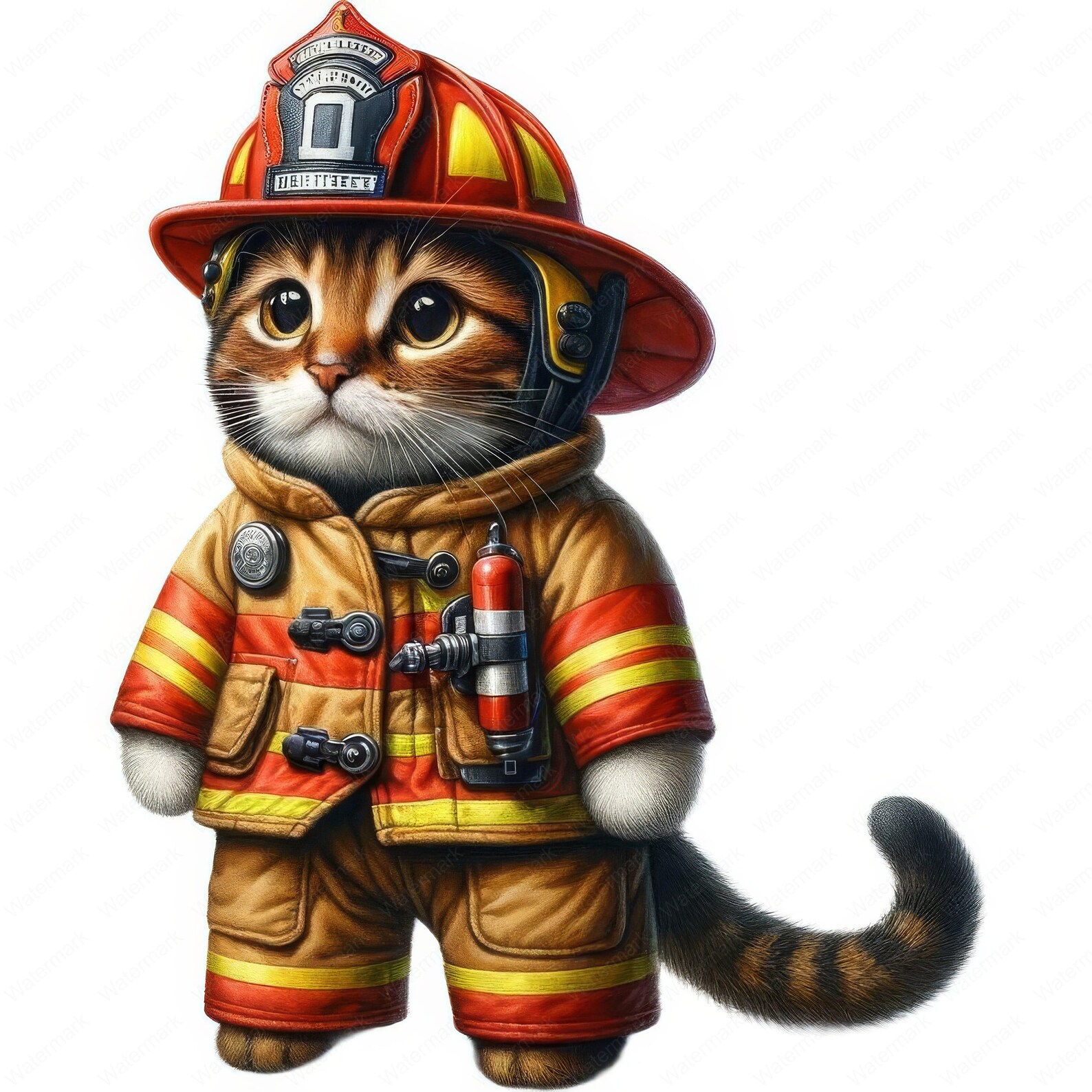 Cat Firefighter Clipart | Brave Cat Firefighter Clipart Bundle | 10 ...