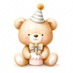 Teddy Bear Birthday Clipart | Clipart Bundle | 10 Adorable Designs ...