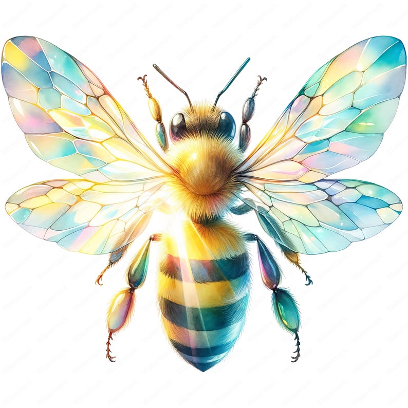 Vibrant Bee Clipart Bundle | Insect Art, Commercial Use (digital ...