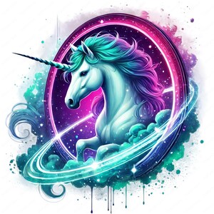 Galaxy Unicorn Clipart Bundle: Mystical Cosmic Art (digital Download ...