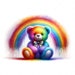 Rainbow Teddy Bear Clipart 10 High-quality Images Colorful Bear ...
