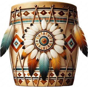 Tribal Drum Clipart Bundle: Native American Art (digital Download) - Etsy