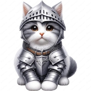Knight Cat Clipart | Valiant Knight Cat Clipart Bundle | 10 High ...