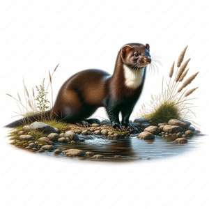 Mink Clipart | Sleek Mink Clipart Bundle | 10 High-quality Designs ...