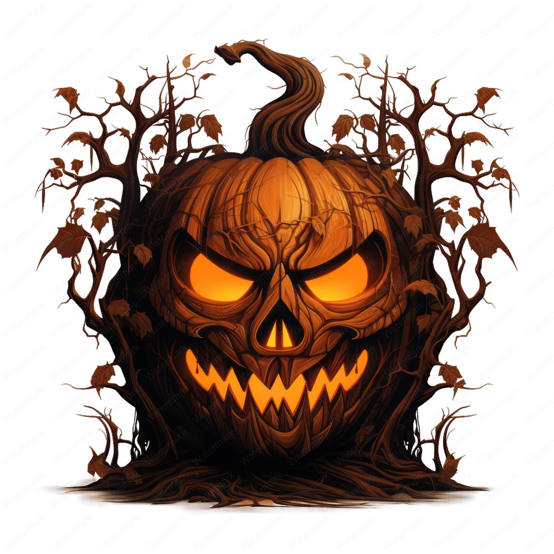Spooky Pumpkin Clipart 10 High-quality PNG Halloween Vibes Autumn Decor ...