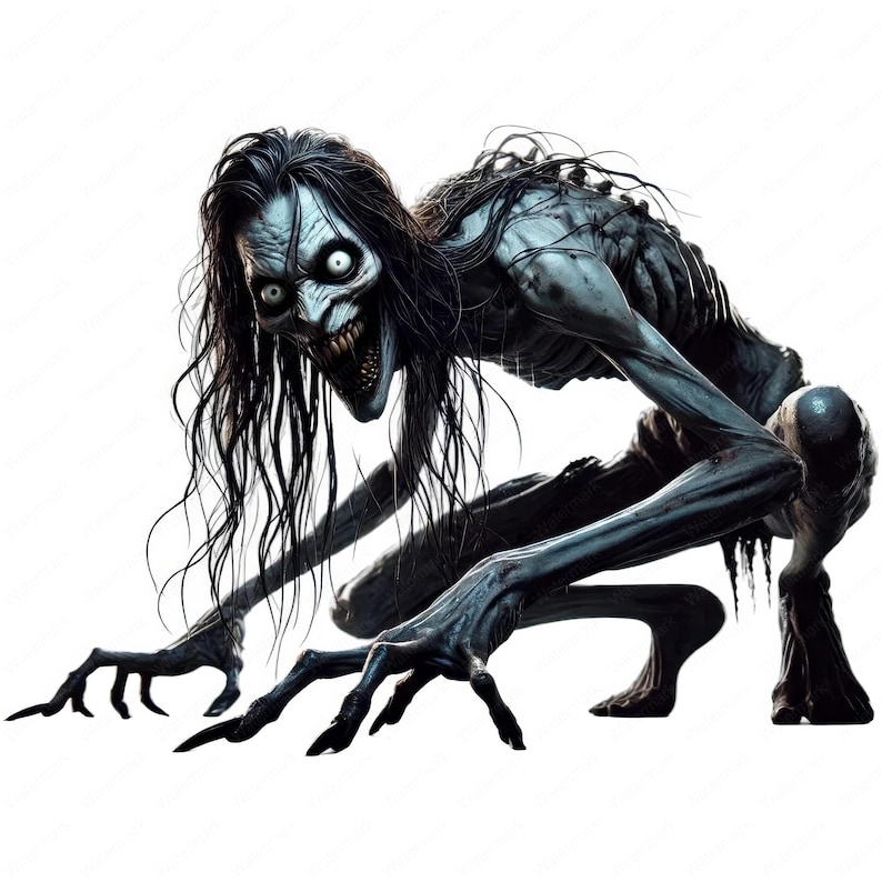 Creepy Black Annis Clipart Bundle: Horror Art Designs (digital Download ...