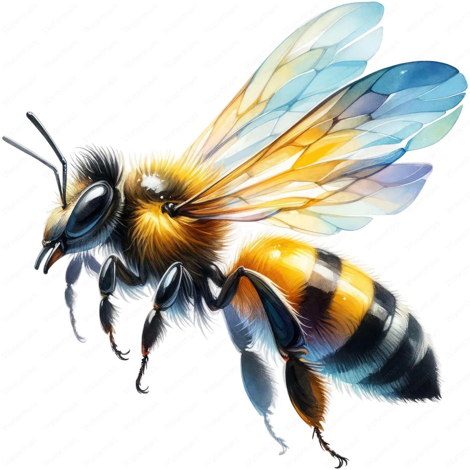 Vibrant Bee Clipart Bundle | Insect Art, Commercial Use (digital ...