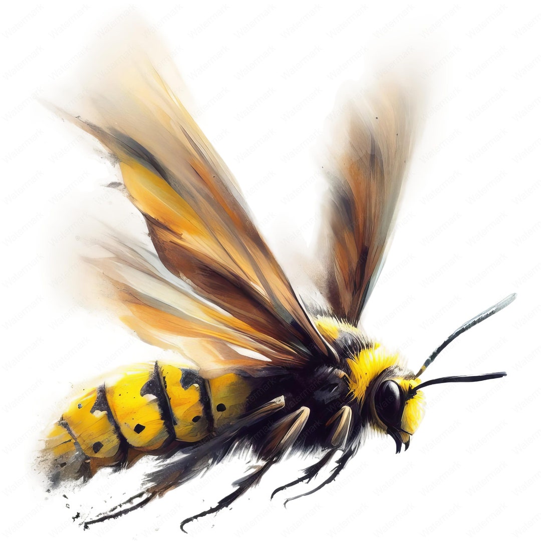 Hornet Moth Clipart | Clipart Bundle | 10 Striking Designs | Insect Art ...