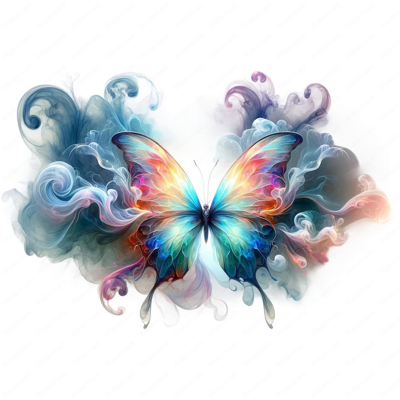 Foggy Butterfly Clipart Bundle | Dreamy Art Printables (commercial Use ...