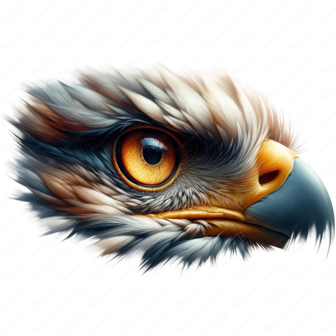 Eagle Eye | Intense Eagle Eye Clipart Bundle | 10 High-quality Designs | Bird Vision Art ...