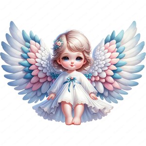 Cute Angel Clipart Bundle | High-quality Jpgs and Pngs (digital ...
