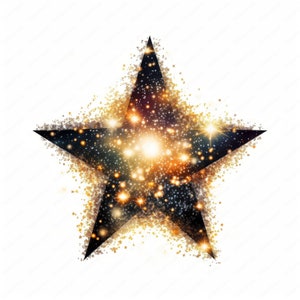 Sparkling Star Clipart Shimmering Sparkling Star Clipart Bundle 10 High ...