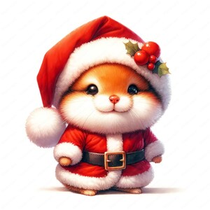 Secret Santa Clipart | Santa Animal Clipart Bundle 01 | 10 High-quality ...