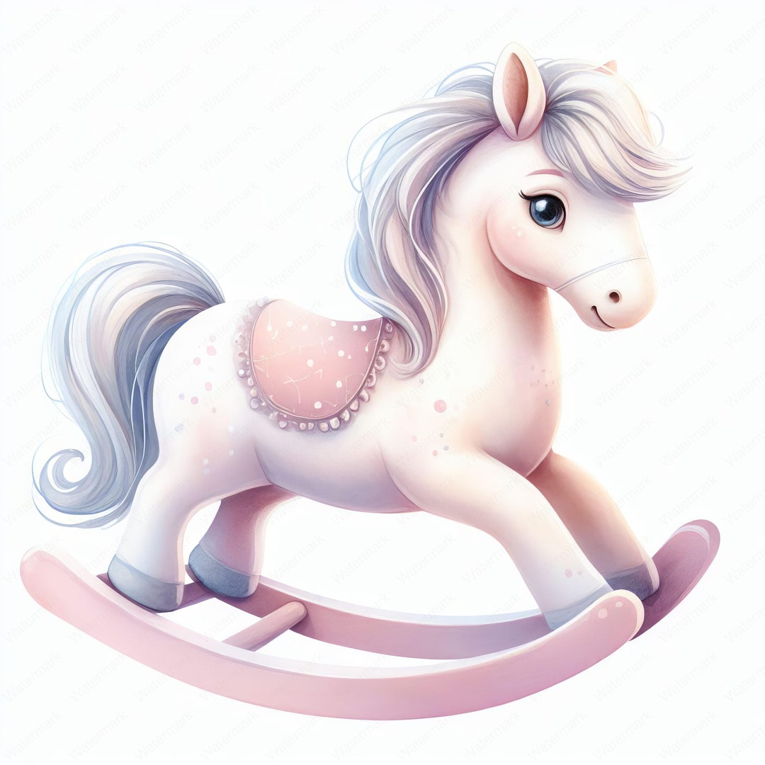Rocking Horse Clipart 10 High-quality Images Nursery Decor Paper Craft ...