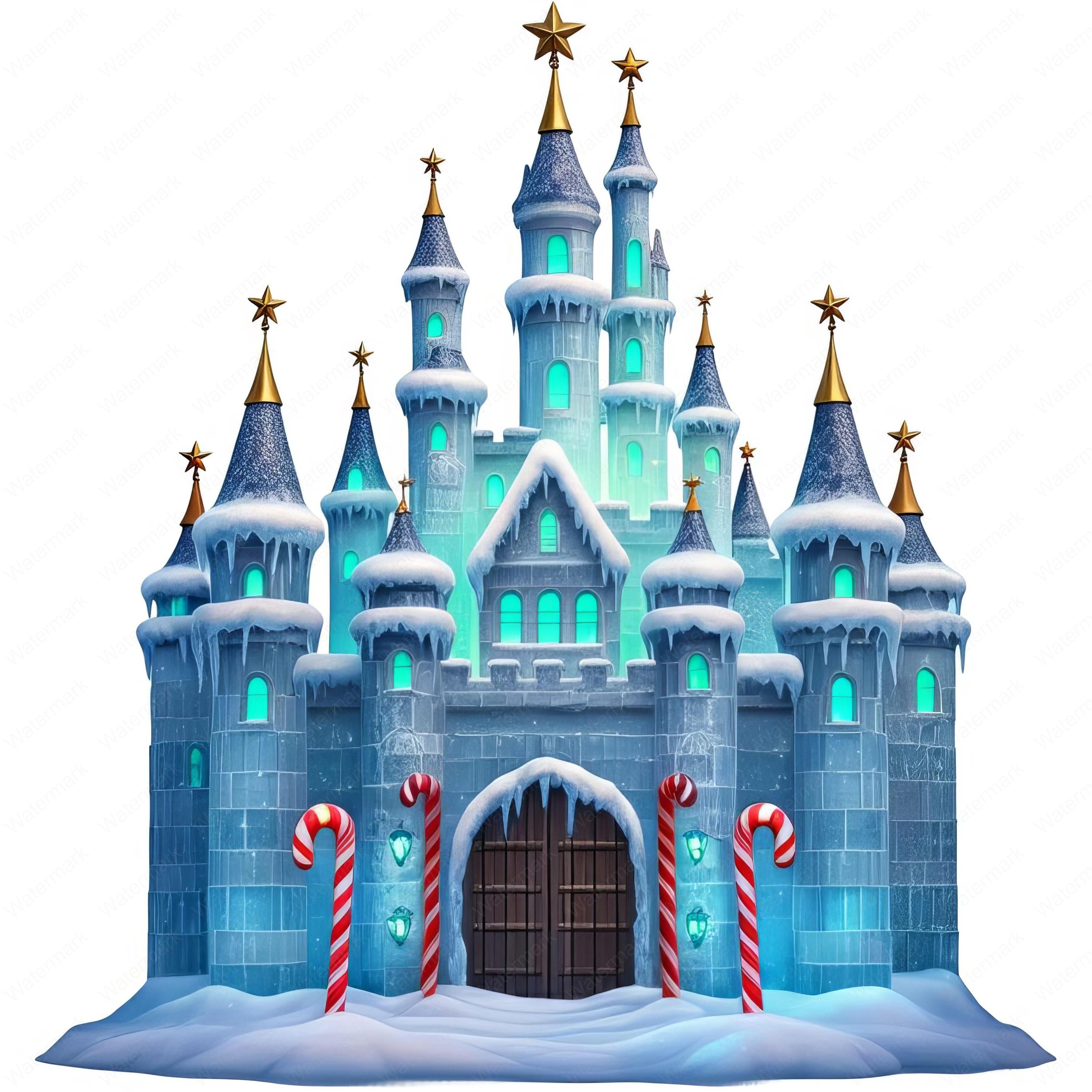 Christmas Castle Clipart: Holiday PNG Bundle (digital Download) - Etsy