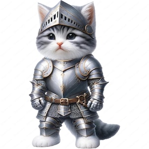 Knight Cat Clipart | Valiant Knight Cat Clipart Bundle | 10 High ...
