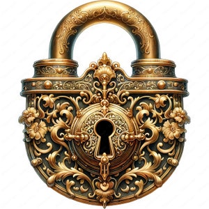 Victorian Lock Clipart | Antique Victorian Lock Clipart Bundle | 10 ...