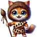 Caveman Clipart | Adorable Cat Clipart Bundle | 10 High-quality Designs ...
