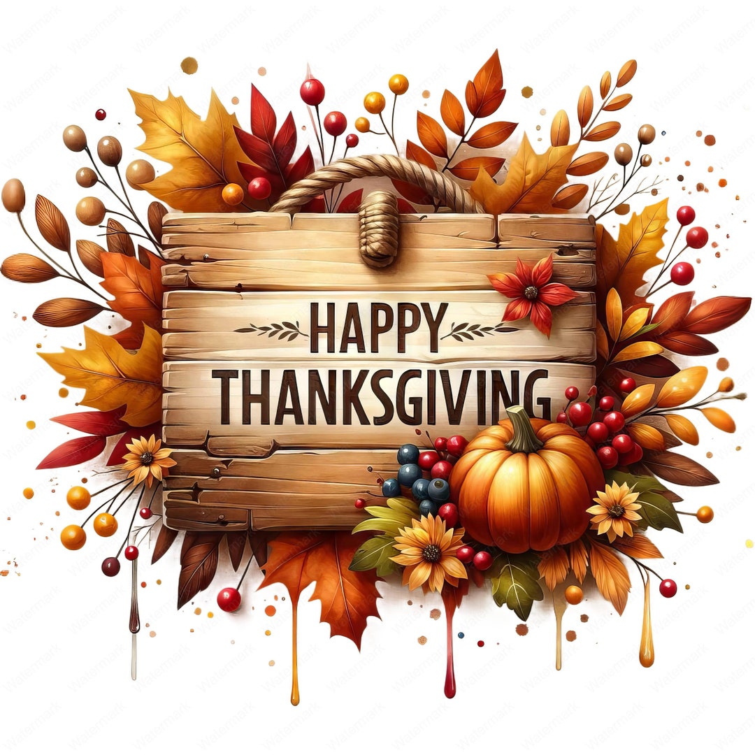 Fall Thanksgiving Clipart Bundle | Festive JPG & PNG Designs (digital ...