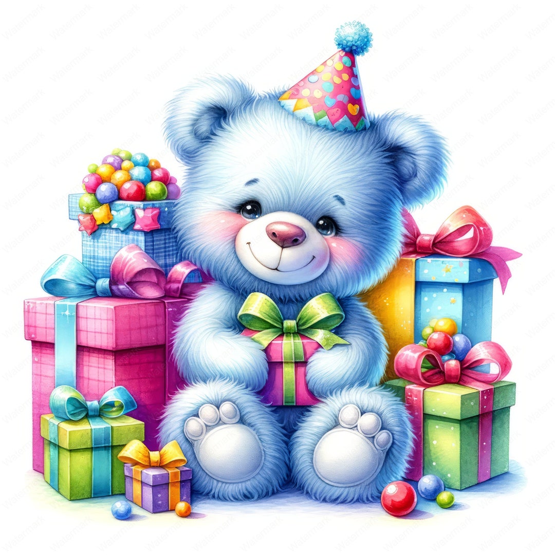 Teddy Bear Birthday Clipart | Clipart Bundle | 10 Adorable Designs ...