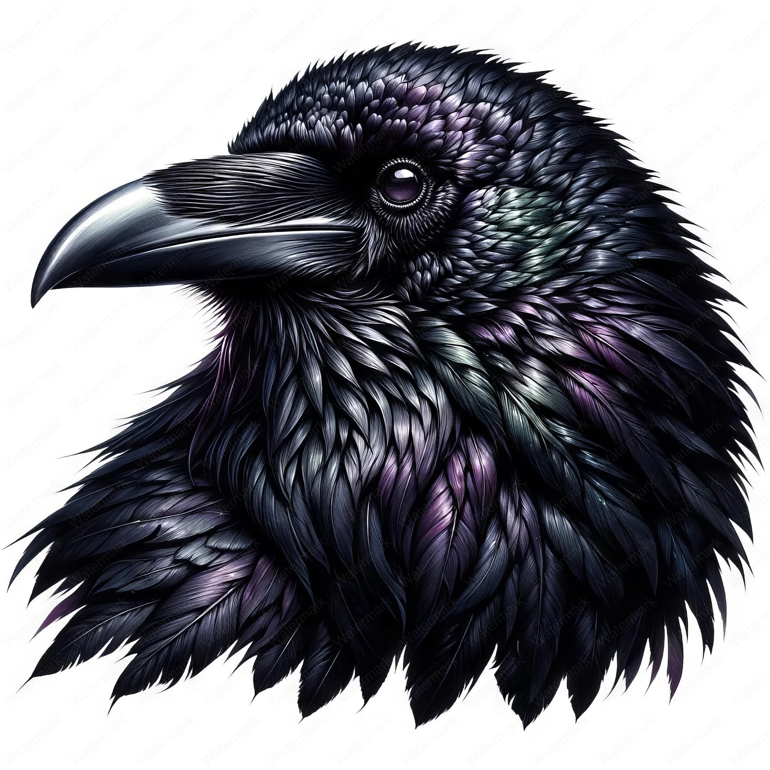 Gothic Raven Clipart Bundle: Dark Art Printable Designs (commercial Use ...