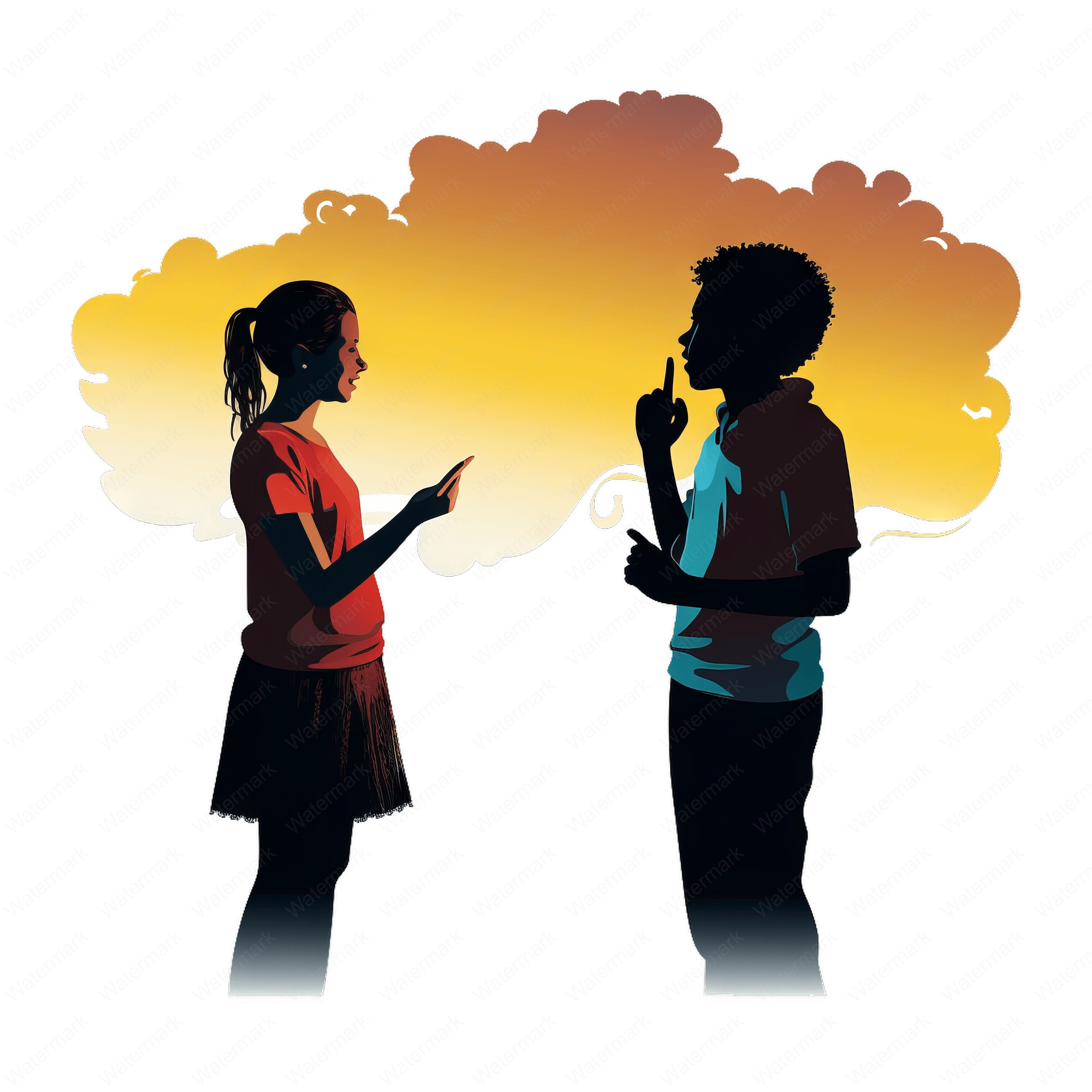 Turn And Talk Clipart