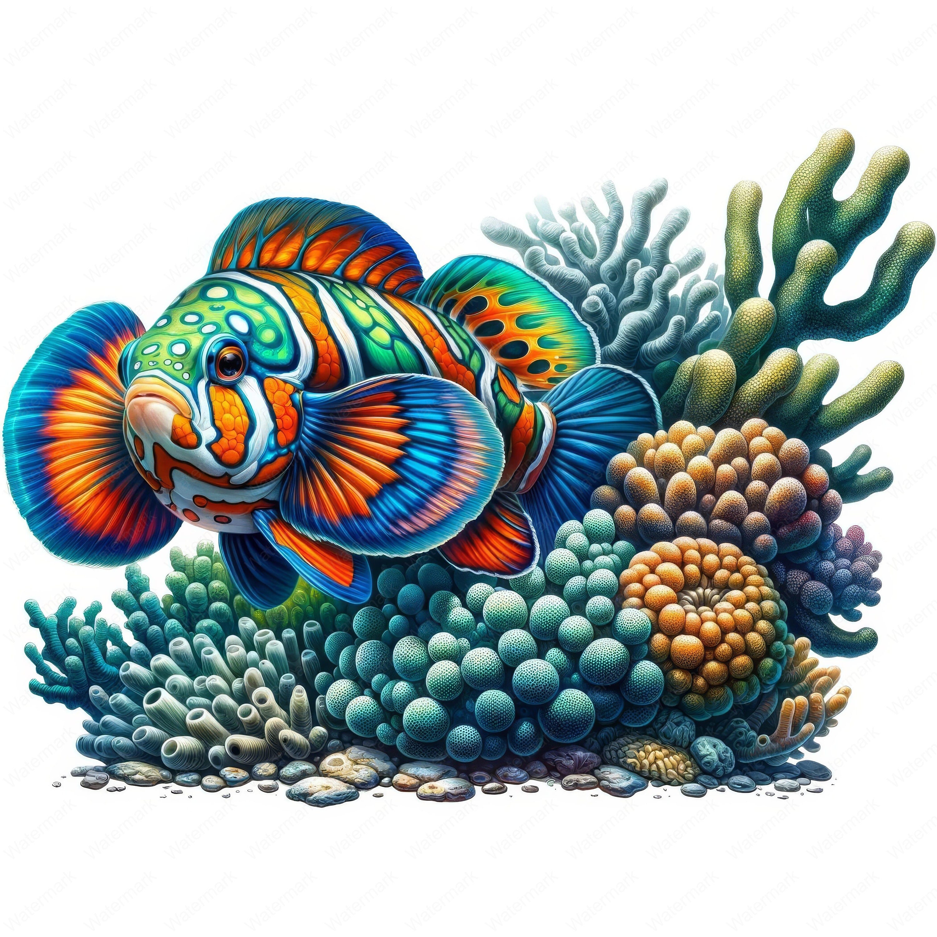 Vibrant Ocean Fish Clipart Bundle: Marine Art Printables (digital ...