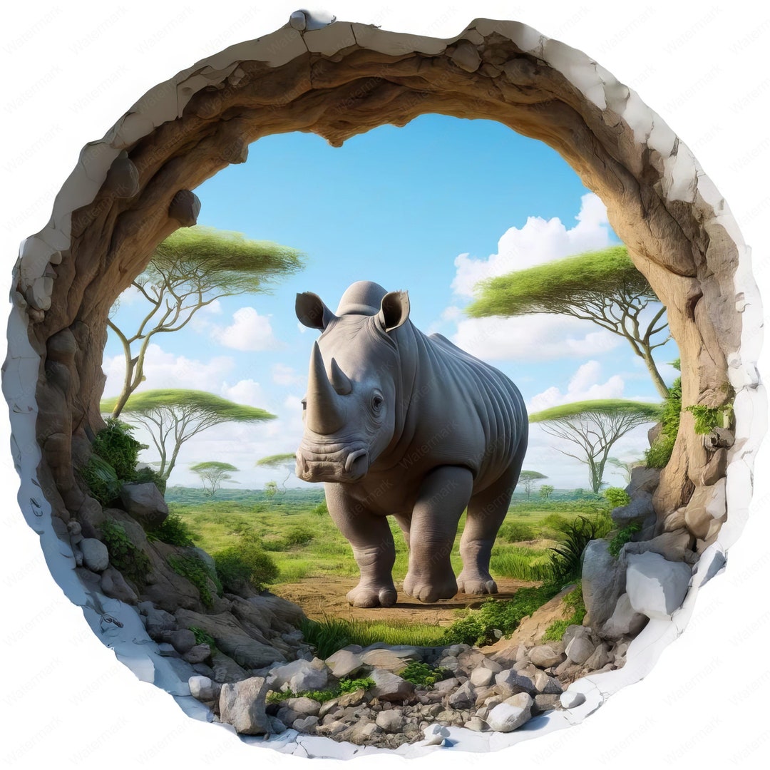 Rhino Clipart Intricate Rhino Clipart Bundle 02 10 High-quality Designs ...